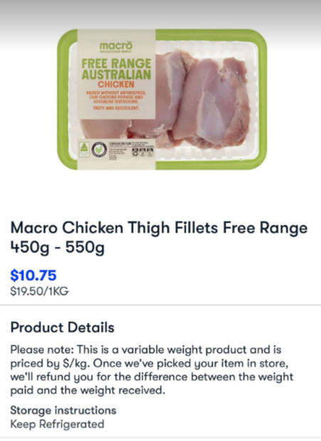 Variable Weight Products – MILKRUN